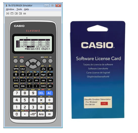 CASIO CLASSWIZ FA-CW1SA EMULATOR SOFTWARE (LICENSE)