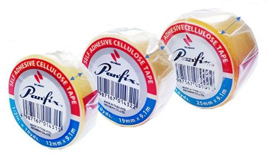 Panfix Cellulose Tape 12 mm X 10 yds